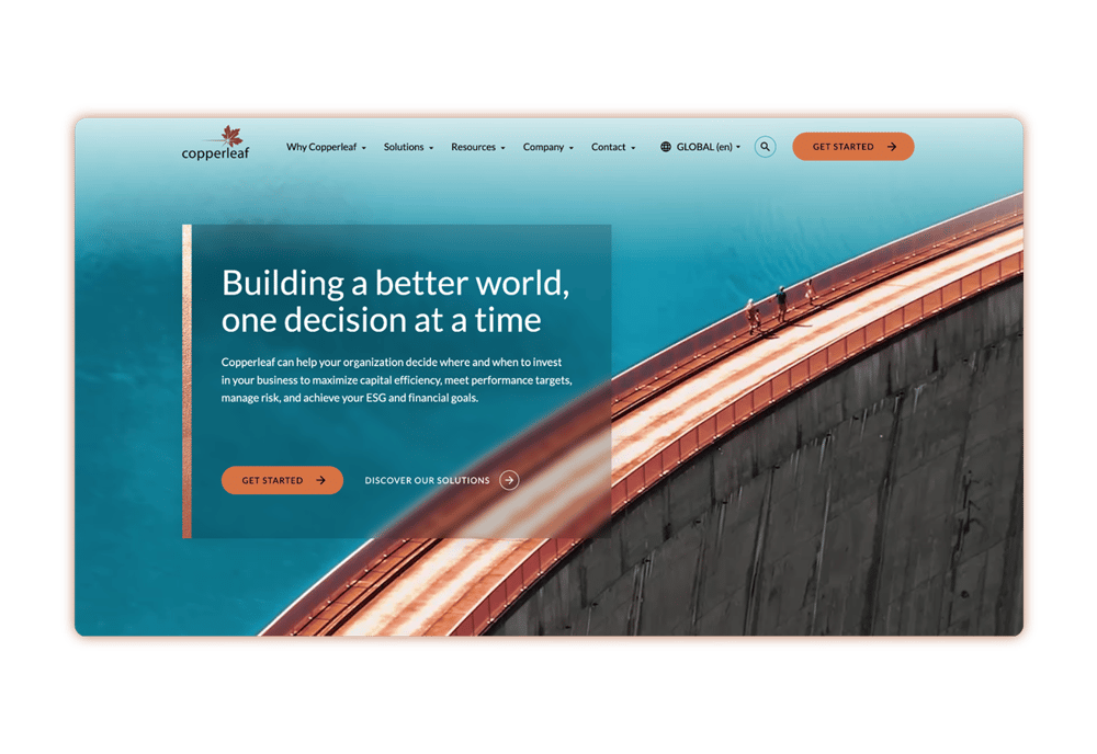 Copperleaf: Increasing users by 164% with a UX-driven new site